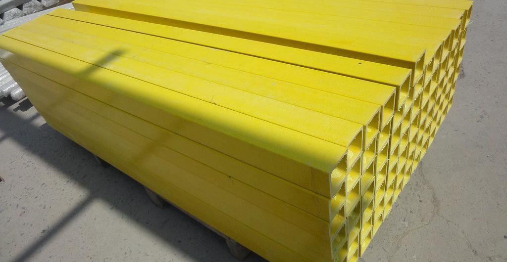 Square Multicolor FRP Square Tube Reinforeced GRP Structural Sections